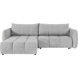 Ecksofa exxpo - SOFA FASHION "Livonia, B/T: 260/187, modern & praktisch f&uuml;r kleine R&auml;ume", stone, B:260cm H:87cm T:187cm, Sofas, Ecksofa, Mit Bettfunktion & Bettkasten,hoher Sitzkomfort,inkl. Steppung, L-Form
