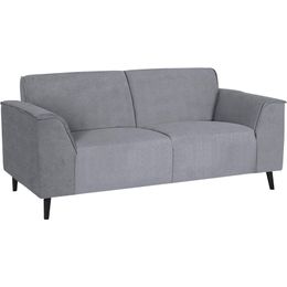 2-Sitzer DOMO collection "Amora moderne Formensprache, tolle Verarbeitungsdetails, komfortabel", grau, B:178cm H:81cm T:90cm, Sofas, mit Federkern, Fu&szlig;h&ouml;he passend f&uuml;r g&auml;ngige Saugroboter