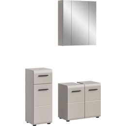 Badm&ouml;bel-Set Welltime "FLORENZ, TOPSELLER, 3-teilige Badkombination, hochwertige MDF-Front", kaschmir, B:105cm H:185cm T:30cm, Holzwerkstoff, MDF, Kastenm&ouml;bel-Sets, Badm&ouml;bel-Set, Bad-Kombination, Bad-M&ouml;bel, Badezimmer, Kombination, Kombi