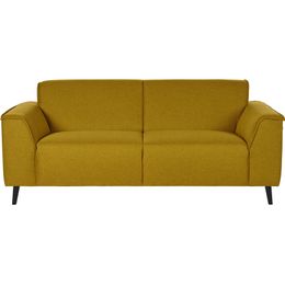 2,5-Sitzer DOMO collection "Amora tolle Verarbeitungsdetails, komfortabel", gelb, B:193cm H:81cm T:90cm, Sofas, mit Federkern, Fu&szlig;h&ouml;he passend f&uuml;r g&auml;ngige Saugroboter