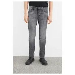 Jack & Jones Slim-fit-Jeans JACK & JONES "JJIGLENN mit Used-Look und Stretchkomfort", Herren, Gr. 36, L&auml;nge 32, schwarz (schwarz light washed), Denim/Jeans, Obermaterial: 68% Baumwolle, 30% Polyester, 2% Elasthan, Abriebeffekte, slim fit lang, Jeans Slim-fit-Jeans, Abriebeffekte, modisch, slim fit, Baumwollmischung
