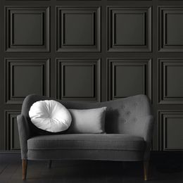 Vliestapete Sublime "PANEL", schwarz, B:0,52m L:10m, Vlies, Tapeten, Design Tapeten