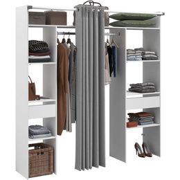 Mehrzweckschrank Parisot "Combi 2", wei&szlig;, B:198cm H:203cm T:40cm, Holzwerkstoff, Schr&auml;nke, Mehrzweckschrank