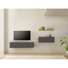 B&uuml;rom&ouml;bel-Set Home Affaire "CiTY/GiRON", grau (anthrazit), H:170cm T:30cm, Arbeitsm&ouml;bel-Sets, B&uuml;rom&ouml;bel-Set, Home Office