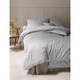 Bettw&auml;sche Irisette "Rio 8643", grau, B/L: 135cm x 200cm, 1 Stk., 1 Stk., Satin, B/L: 80cm x 80cm, 2, Satin, Obermaterial: 100% Baumwolle, Bettw&auml;sche, Bettw&auml;sche, Seidig gl&auml;nzend, gewebtes Muster, hochwertig