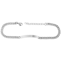 Adelia&acute;s Armband ADELIA&acute;S "Unisex Armband &ndash; Panzerarmband aus Edelstahl 21 cm", silber, Armb&auml;nder, Damen, 21cm, Edelstahl, Armband, Perfekt als Geschenk zum Jubil&auml;um