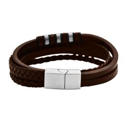 Adelia&acute;s Armband ADELIA&acute;S "Unisex Armband aus Leder 20,5 cm", braun, Armb&auml;nder, Damen, 20cm, Leder, Armband, Ideal als Geschenk &ndash; dezent und elegant