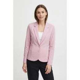 Kurzblazer Freequent "FQNANNI-JA", Damen, Gr. M (38), gr&uuml;n (lila sachet), Web, Obermaterial: 73% Polyester, 24% Viskose, 3% Elasthan, unifarben, schmal taillenlang, tiefer V-Ausschnitt, runde 3-Knopf-Manschette mit Kn&ouml;pfen, Blazer Kurzblazer, mit Knopfverschluss
