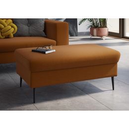 Sitzhocker DOMO collection "Modica", gelb (curry), B:99cm H:42cm T:65cm, Hocker, Sitzhocker, Auch in Cord, Fu&szlig;h&ouml;he passend f&uuml;r g&auml;ngige Saugroboter
