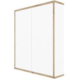 H&auml;ngeschrank Welltime "Morena", wei&szlig; mit artisan eiche, B:60cm H:70cm T:15cm, ABS-Kunststoff, Holzwerkstoff, Schr&auml;nke, H&auml;ngeschrank