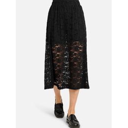 Midirock LIBERT&Eacute; ESSENTIEL "Libert&eacute; Essentiel Skirt LACY", Damen, Gr. L, schwarz, Obermaterial: 92% Polyester, 8% Elasthan, R&ouml;cke