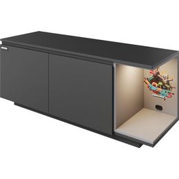 Lowboard Phoenix "Minecraft Lowboard", schwarz, B:125cm H:54cm T:40cm, Holzwerkstoff, Sideboards, Lowboard, inkl Beleuchtung