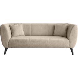 Ecksofa Home Affaire "Lazio modern und bequem, schmale Armlehnen, tolle Detailverarbeitung", beige, B:208cm H:83cm T:88cm, 100% Polyester, Sofas, Ecksofa, zwei verschiedene Fu&szlig;farben w&auml;hlbar