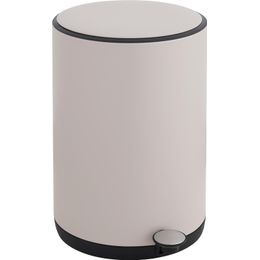 M&uuml;lleimer OTTO HOME "Lennu, mit verz&ouml;gertem Schlie&szlig;mechanismus und verstecktem Griff", beige, B:25cm H:37,8cm T:30,6cm, Edelstahl, M&uuml;lleimer, M&uuml;lleimer, moderner Treteimer f&uuml;r K&uuml;che oder Bad, Abfalleimer mit Deckel