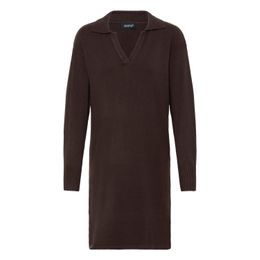 Strickkleid oxmo "Strickkleid OXNera", Damen, Gr. M, N-Gr, braun (coffee bean), Obermaterial: 50% Viskose CV. 27% Nylon NY. 23% Polyester PES., Kleider Strickkleid