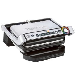 Kontaktgrill Tefal "OptiGrill, 6 automatische Programme, ein manuelles Programm", schwarz, B:37cm H:16,5cm T:34cm, Kontaktgrill_Standgrill_Tischgrill_Teppanyakigrill, sp&uuml;lmaschinengeeignete Platten und Saftauffangbeh&auml;lterGC705D