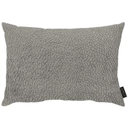Dekokissen Apelt "Toulouse", grau, unifarben, B:45cm H:10cm L:35cm, Chenille, Polyester, Dekokissen_Sitzkissen_Kissenh&uuml;llen, Chenille mit 3D Effekt