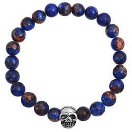 Adelia&acute;s Kettenanh&auml;nger ADELIA&acute;S "Unisex Anh&auml;nger &ndash; Totenkopfanh&auml;nger aus Edelstahl", blau, Schmuckanh&auml;nger, Damen, Edelstahl, Kettenanh&auml;nger, Geschenkidee: zeitlos und vielseitig