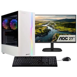 Captiva Gaming-PC-Komplettsystem "Advanced Gaming R93-466 TFT Bundle", Energieeffizienz: E (A-G), wei&szlig;, Microsoft Windows 11 Home (64 Bit), 32 GB RAM 1.000 GB SSD, Computer_Komplettsysteme