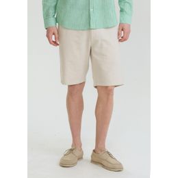 Chinoshorts FELIX HARDY "Leinenshorts", Herren, Gr. 32, Normalgr&ouml;&szlig;en, stein, 70% Baumwolle, 30% Leinen, Hosen Chinoshorts