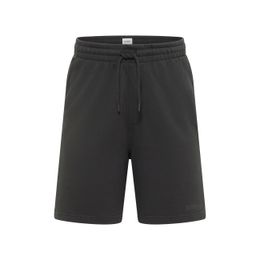 Shorts Mustang "Herren Style Trenton Shorts", Herren, Gr. L, 4088 schwarz, Sweatware, 100% Baumwolle, meliert, regular fit, Hosen Shorts