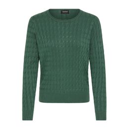 Rollkragenpullover oxmo "Rollkragenpullover OXSisse", Damen, Gr. L, gr&uuml;n (pineneedle), Obermaterial: 70% Viskose CV. 30% Nylon NY., Pullover Rollkragenpullover