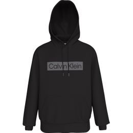 Kapuzensweatshirt Calvin Klein, Herren, Gr. L, schwarz, Sweatware, Obermaterial: 100% Baumwolle, unifarben, regular fit normal, Rundhals, B&uuml;ndchen, Sweatshirts, Kapuze mit Kordelzug, Regular Fit, Logodruck