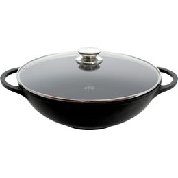 Wok ELO Basic "Alucast", schwarz, B:34,2cm H:13,3cm L:35,5cm &Oslash;:32cm, Pfannen, Wok, Antihaftversiegelung