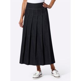 Jeansrock Classic Basics, Damen, Gr. 54, dunkelblau, 81% Baumwolle, 17% Polyester, 2% Elasthan, unifarben, lang, R&ouml;cke Jeansrock