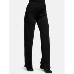 Chinohose LIBERT&Eacute; ESSENTIEL "Libert&eacute; Essentiel Trouser HENNE", Damen, Gr. L, Normalgr&ouml;&szlig;en, schwarz, Obermaterial: 95% Polyester, 5% Elasthan, Hosen Chinohose