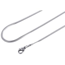 Adelia&acute;s Kette ohne Anh&auml;nger ADELIA&acute;S "Damen Halskette &ndash; Schlangenkette aus Edelstahl 50 cm", silber, Halsketten, Damen, 50cm, Edelstahl, Ideal zum Verschenken &ndash; schlicht und stilvoll