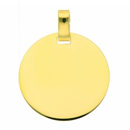 Adelia&acute;s Kettenanh&auml;nger ADELIA&acute;S "333 Gold Gravurplatte Anh&auml;nger &Oslash; 18 mm", gold, Schmuckanh&auml;nger, Damen, Gold, Kettenanh&auml;nger, Goldschmuck f&uuml;r Damen