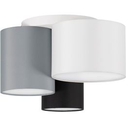 NOVA LUCE Deckenleuchte "BRYSON", grau (grau, wei&szlig;, schwarz), 3, &Oslash; 20cm H: 21cm, 1 Stk., Leuchten, Ohne Beleuchtung, Deckenleuchte