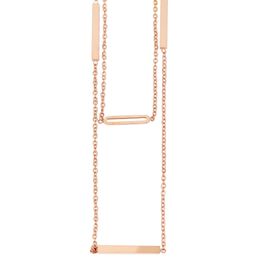 Adelia&acute;s Kette ohne Anh&auml;nger ADELIA&acute;S "Damen Halskette mit Anh&auml;nger &ndash; aus Edelstahl", rosa (gold), Halsketten, Damen, 80cm, Edelstahl, Zum Verschenken &ndash; passend f&uuml;r viele Anl&auml;sse