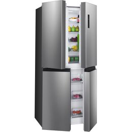 Hanseatic French Door "HCDD18080CI", Energieeffizienz: C (A-G), silber (edelstahl, optik), kein Wasserspender, K&uuml;hlschr&auml;nke, inkl. 3 Jahre Herstellergarantie, Topseller