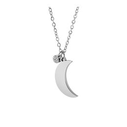 Adelia&acute;s Kette ohne Anh&auml;nger ADELIA&acute;S "Damen Halskette mit Anh&auml;nger &ndash; Mond aus Edelstahl", silber, Halsketten, Damen, 45cm, Edelstahl, Ideal zum Verschenken &ndash; schlicht und stilvoll