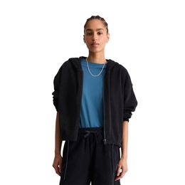 Marc O'Polo Sweatjacke MARC O'POLO DENIM "aus Organic Cotton", Damen, Gr. L, blau depths, Obermaterial: 100% Baumwolle, unifarben, relaxed fit, Sweatjacken Sweatjacke