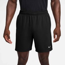 Trainingsshorts Nike "M NK DF FLEX 7IN FLC SHORT", Herren, Gr. M, N-Gr, schwarz, anthrazit, wei&szlig;, Obermaterial: 100% Polyester, Hosen, f&uuml;r Fitness und Training, mit Dri-FIT Technologie, mit UV-Schutz