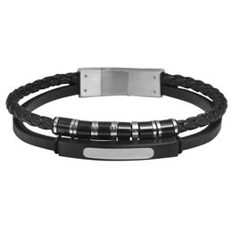 Adelia&acute;s Armband ADELIA&acute;S "Damen Armband &ndash; Textilarmband aus Leder 20,5 cm", schwarz, Armb&auml;nder, Damen, 20cm, Leder, Armband, Zum Verschenken &ndash; ideal zum einfach so
