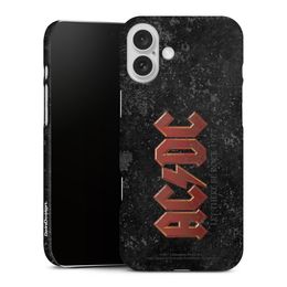 DeinDesign iPhone 16 Plus Handy Premium Case Smartphone Handyh&uuml;lle Schutzh&uuml;lle matt Acdc Merchandise Logo Premium Case