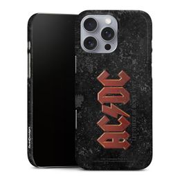 DeinDesign iPhone 16 Pro Max Handy Premium Case Smartphone Handyh&uuml;lle Schutzh&uuml;lle gl&auml;nzend Acdc Merchandise Logo Premium Case