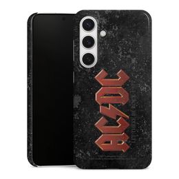 DeinDesign Galaxy S24 Handy Premium Case Smartphone Handyh&uuml;lle Schutzh&uuml;lle gl&auml;nzend Acdc Merchandise Logo Premium Case