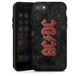 DeinDesign iPhone SE (2020) Handy Panzer Handyh&uuml;lle robuste Outdoor H&uuml;lle Schutzh&uuml;lle matt Acdc Logo Merchandise Tough Case