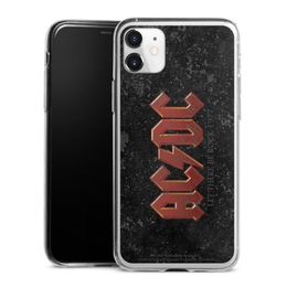 DeinDesign iPhone 11 Handy Slim Case Silikon Handyh&uuml;lle transparent H&uuml;lle extra d&uuml;nn Acdc Logo Merchandise Silikon Slim Case