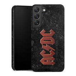 DeinDesign Galaxy S22 Handy Premium Case Smartphone Handyh&uuml;lle Schutzh&uuml;lle matt Acdc Merchandise Logo Premium Case