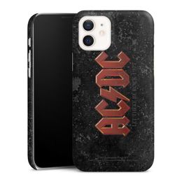 DeinDesign iPhone 12 Handy Premium Case Smartphone Handyh&uuml;lle Schutzh&uuml;lle matt Acdc Merchandise Logo Premium Case