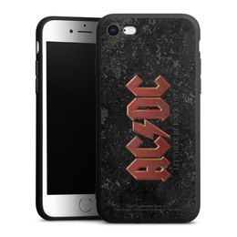 DeinDesign iPhone SE (2020) Handy Premium Silikon H&uuml;lle Handyh&uuml;lle schwarz Case Acdc Logo Merchandise Silikon Premium Case