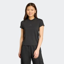 T-Shirt adidas Sportswear "W Z.N.E. BB TEE", Damen, Gr. L, schwarz, Obermaterial: 75% Polyester, 25% Elasthan, Rundhals, Shirts T-Shirt
