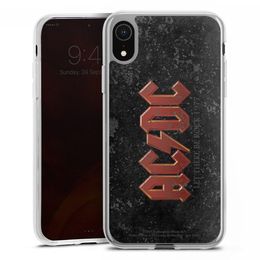 DeinDesign iPhone Xr Handy Silikon H&uuml;lle Case transparent Handyh&uuml;lle Acdc Merchandise Logo Silikon Case