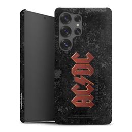 DeinDesign Galaxy S25 Ultra Handy Premium Case Smartphone Handyh&uuml;lle Schutzh&uuml;lle matt Acdc Merchandise Logo Premium Case